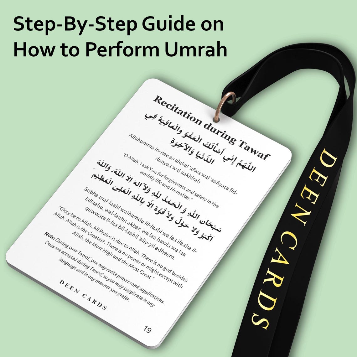 Deen Cards Umrah Dua Cards – 32-page Umrah Guide Book – Umrah Cards ...