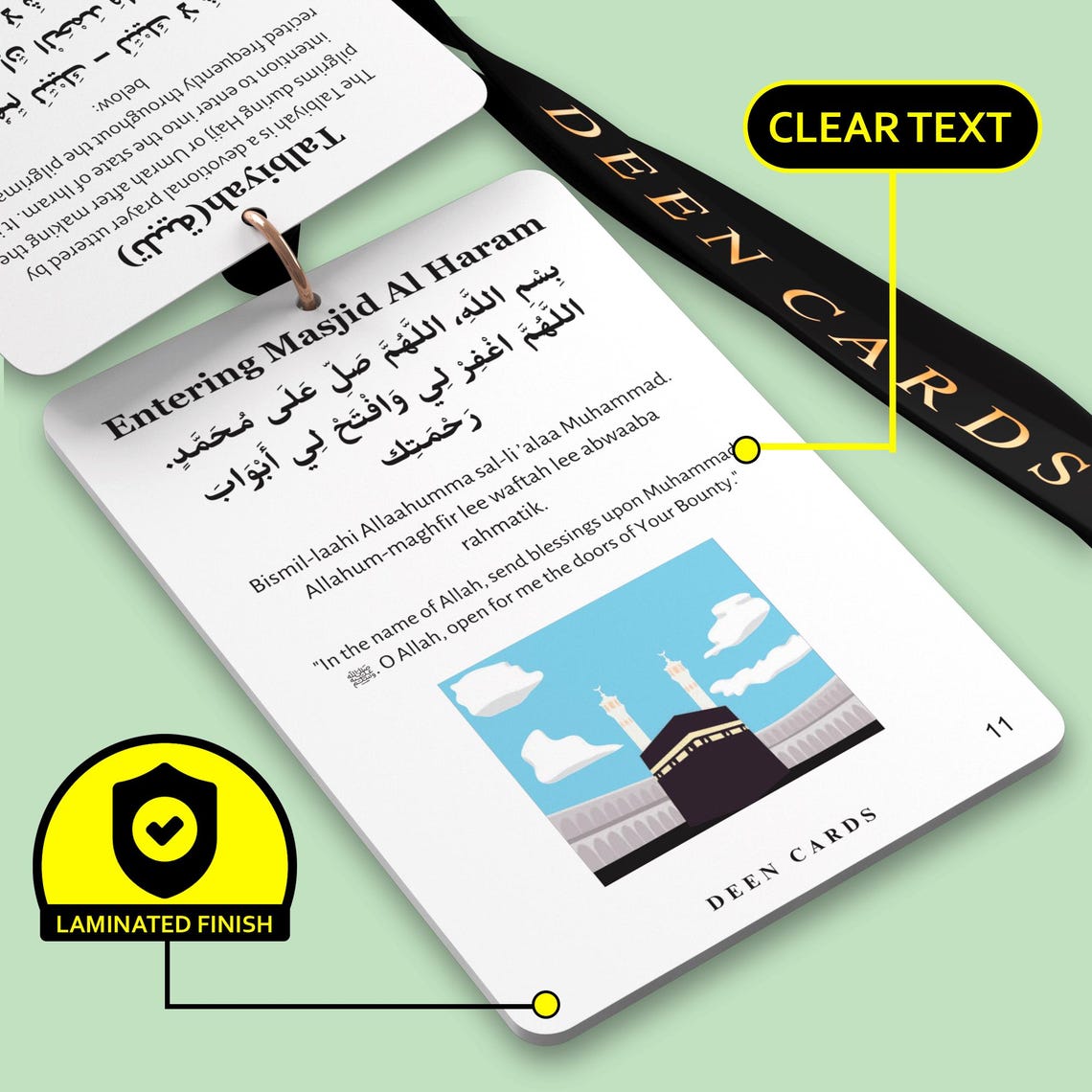Deen Cards Umrah Dua Cards – 32-page Umrah Guide Book – Umrah Cards ...