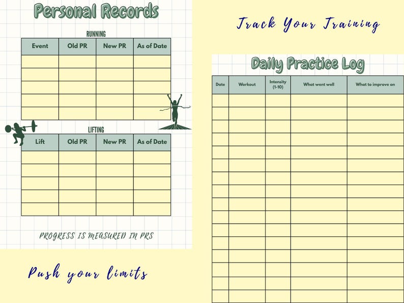 Student Athlete Planner, Track & Field, Digital and Printable Planner ...
