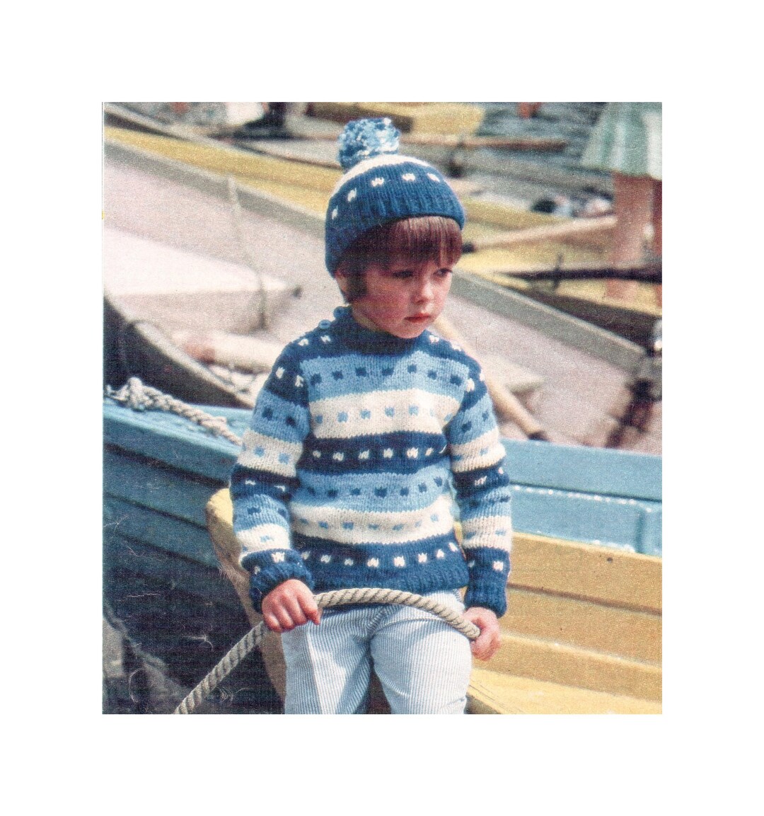 Sweater for Boy - Knitting Pattern PDF Instant Download (vintage 1983 ...
