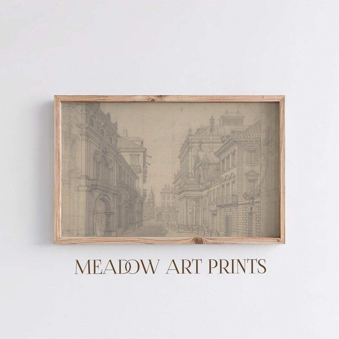 Elegant Architectural Print: Digital Download Wall Art | C-6 - Etsy