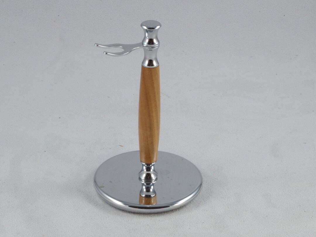 Chrome Plated Razor Stand Made From Cherry Wood - Etsy
