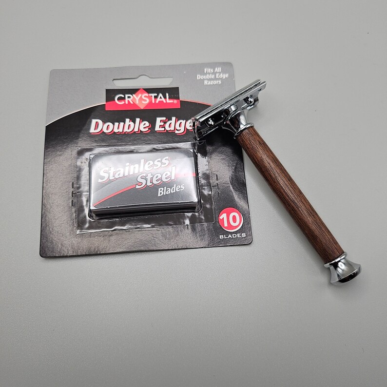 DE Safety Razor With Walnut Wood Handle - Etsy