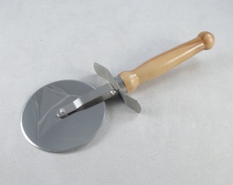 4" Stainless Steel Pizza Cutter With Custom Wood Handle - Etsy