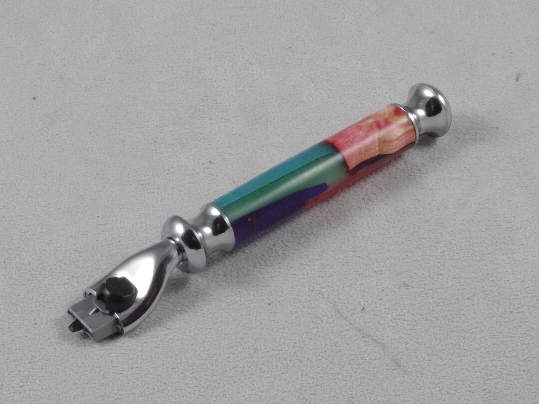 Mach-3/venus Razor Handle Made From Maple Wood and Resin - Etsy