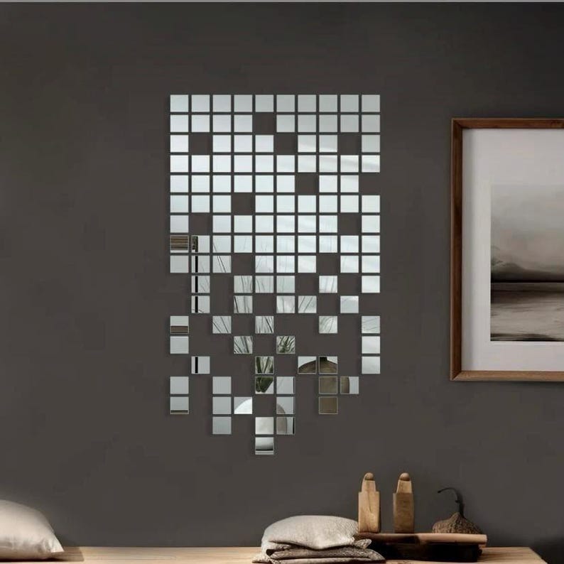 Decorative Mosaic Square Mirror 50 Piece - Etsy