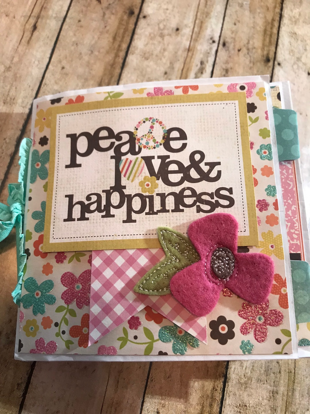 Peace and Love Paperbag Mini Album - Etsy