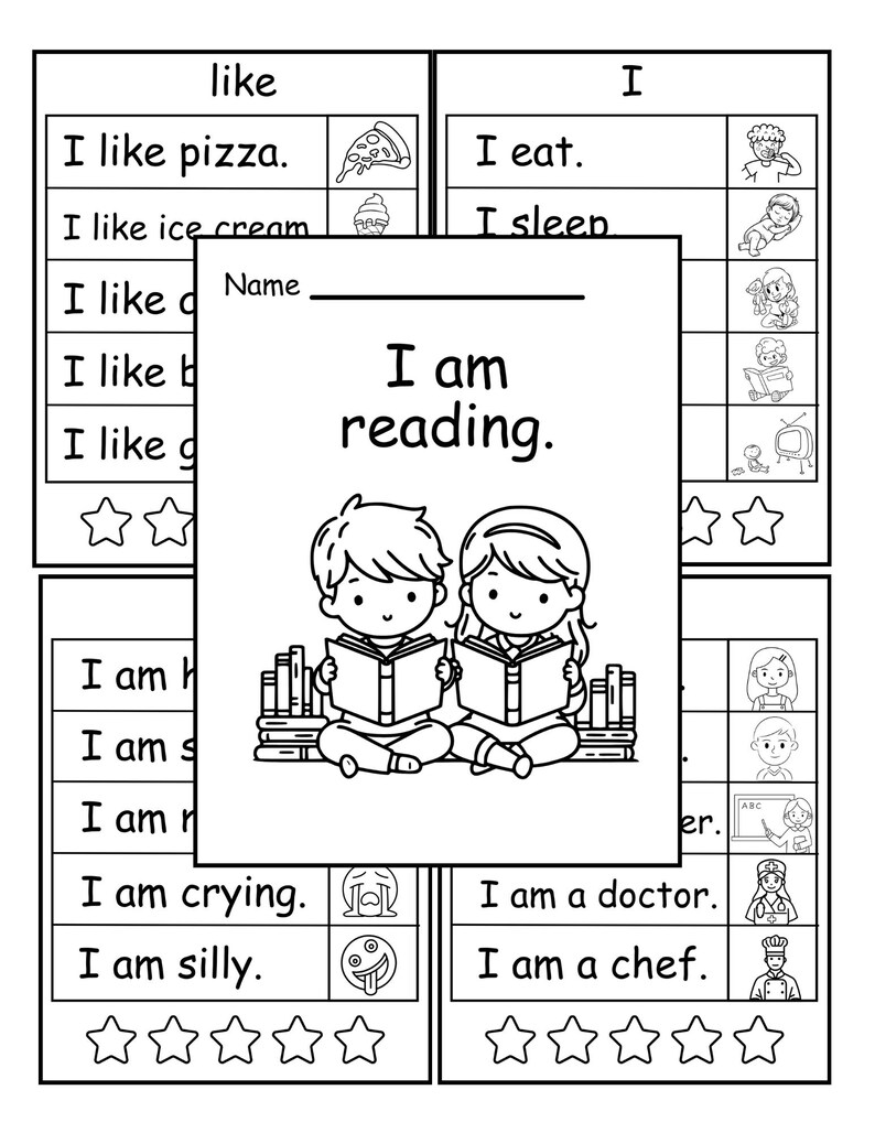Beginning Reading Workbook for Kids - Etsy