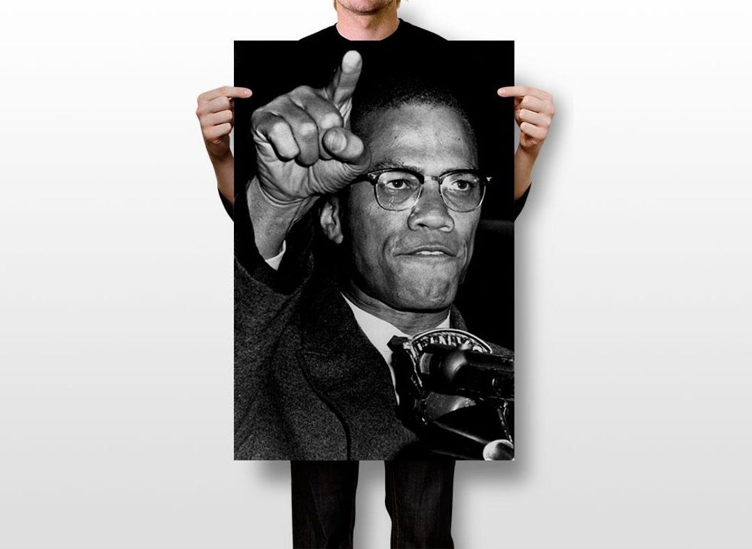 Malcolm X Poster 20x30 – Inspirational Civil Rights Leader Wall Art ...