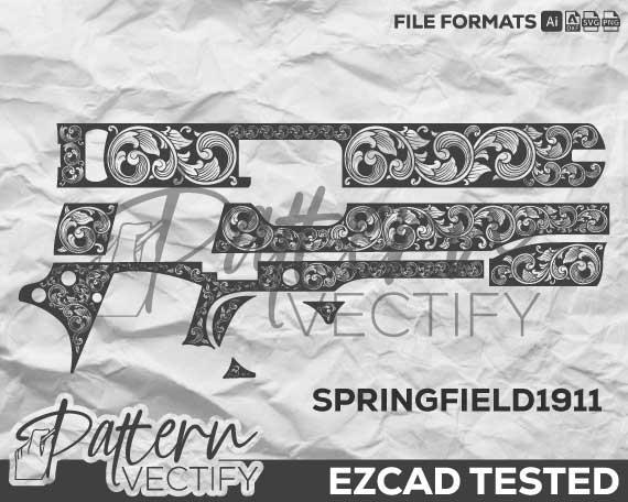 Springfield Scroll Design Svg,ab,vectorart,laserdesign,laserart ...