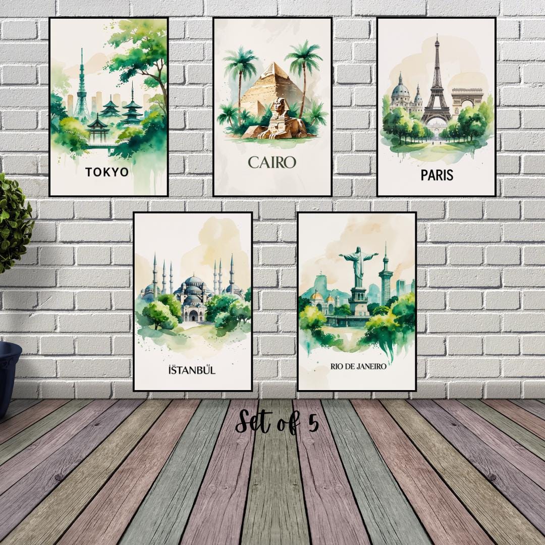 DIGITAL DOWNLOAD Capital City Print, Travel Poster, Printable Wall Art ...