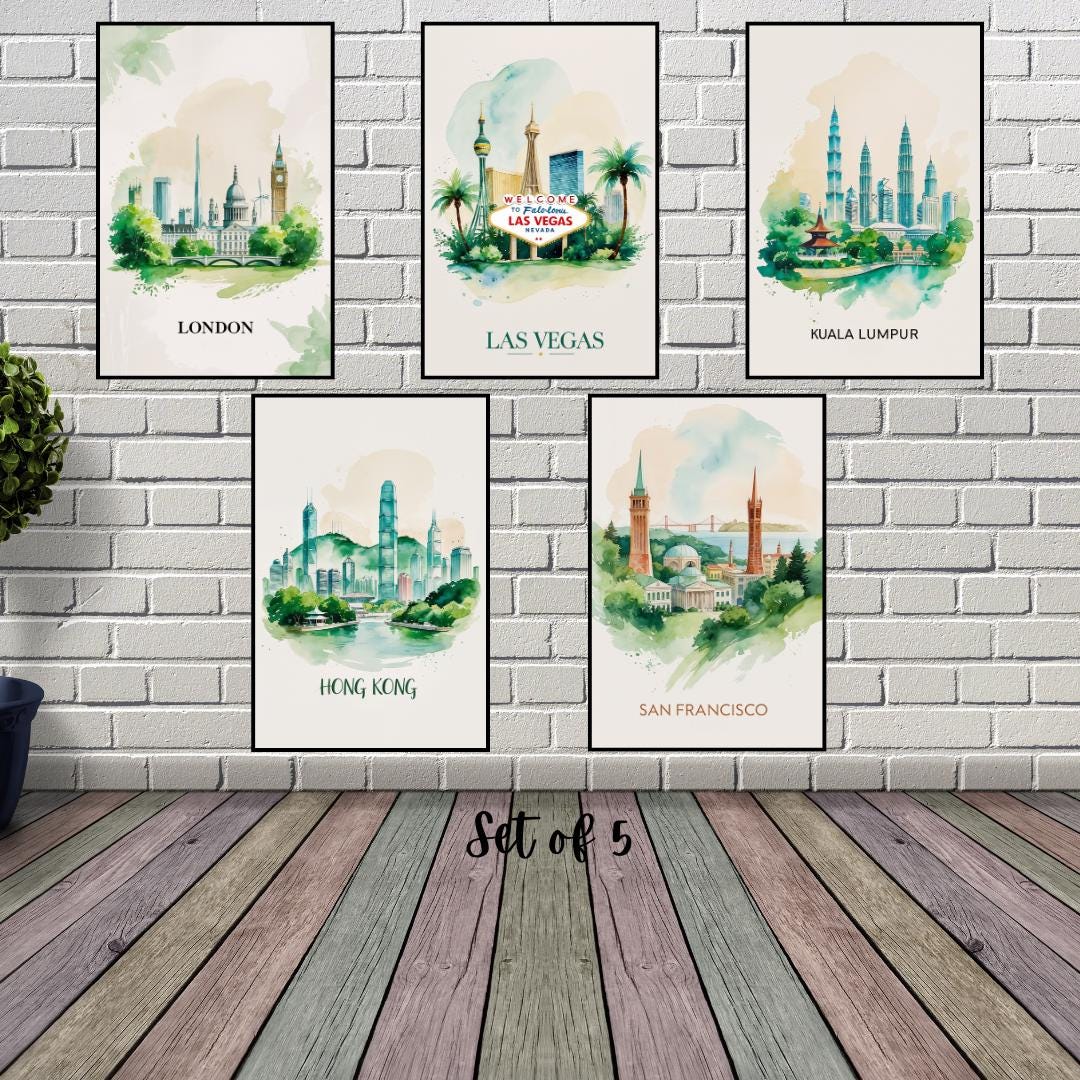 DIGITAL DOWNLOAD Capital City Print, Travel Poster, Printable Wall Art ...