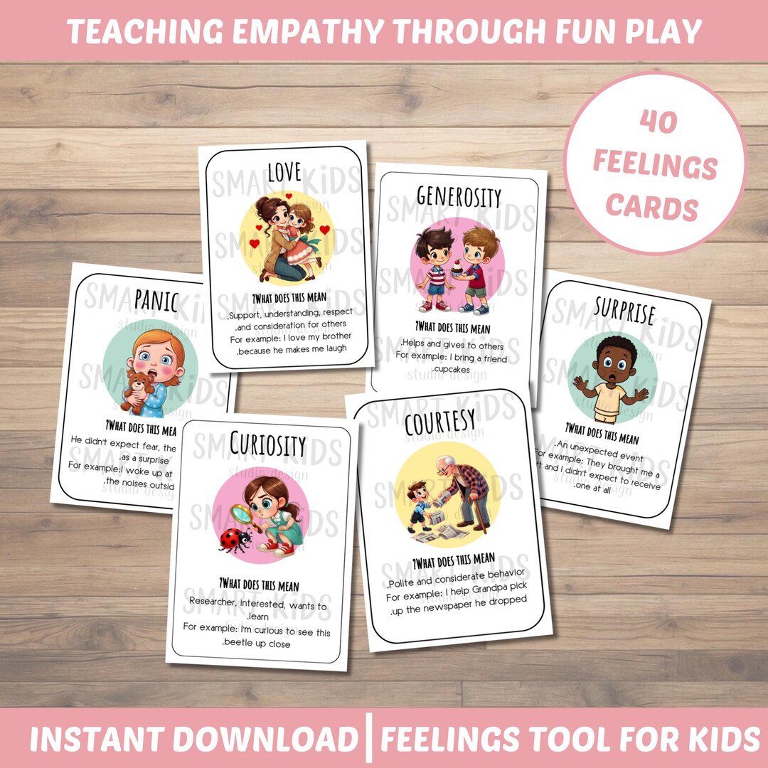Emotion Cards | Printable Feelings Cards | Montessori Toddler Activity ...