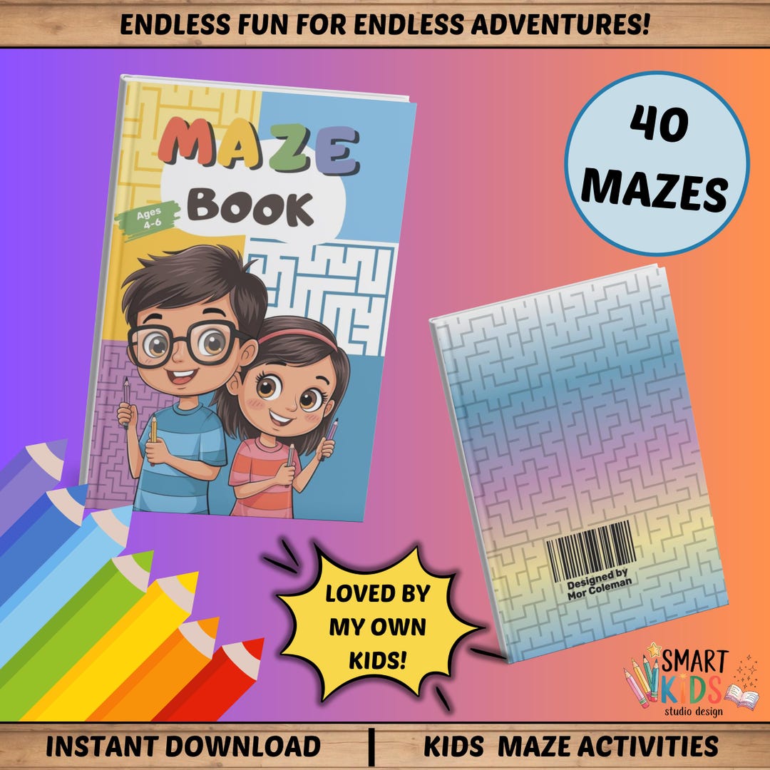 Maze Book for Kids | Maze Activity Book | Mazes for Kids Ages 4-6 ...