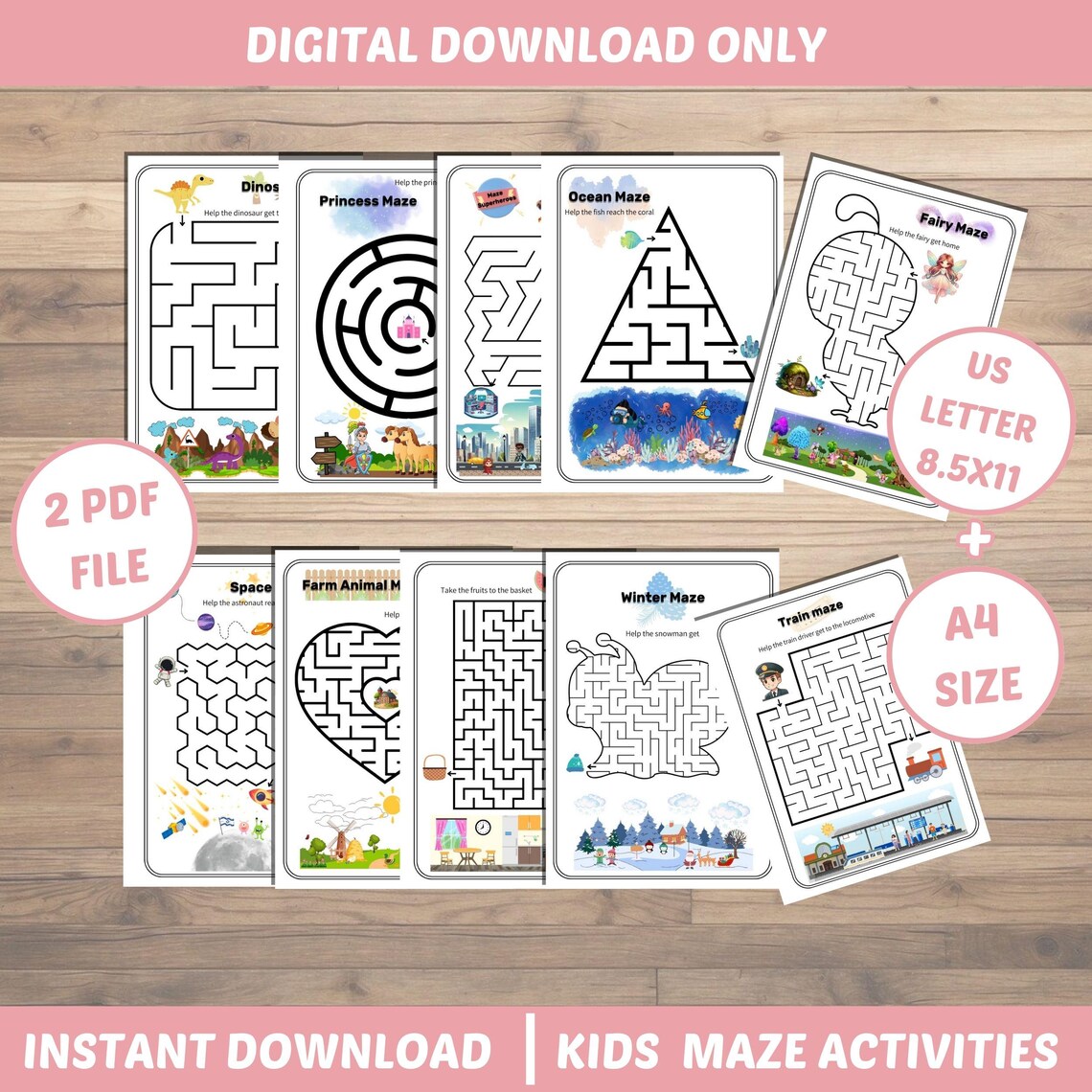 Maze Book for Kids | Maze Activity Book | Mazes for Kids Ages 4-6 ...