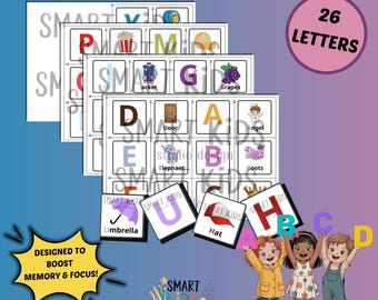 Hebrew Alphabet Memory Game: Montessori Learning Cards (PDF Download A4 ...