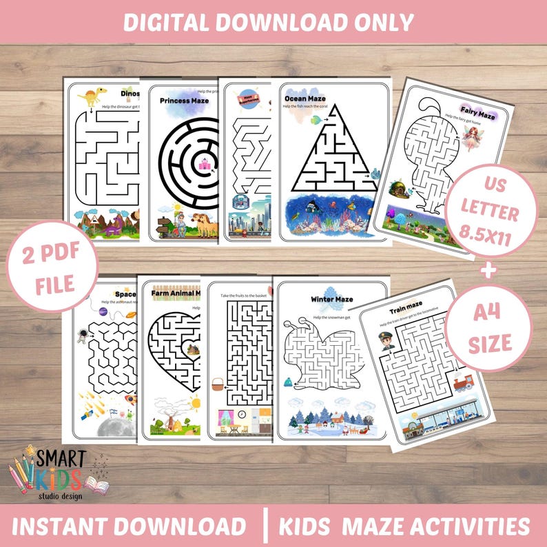 Maze Book for Kids | Maze Activity Book | Mazes for Kids Ages 4-6 ...