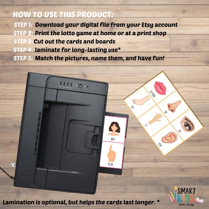 Printable Human Body Lotto | Body Parts Matching Game for Kids ...
