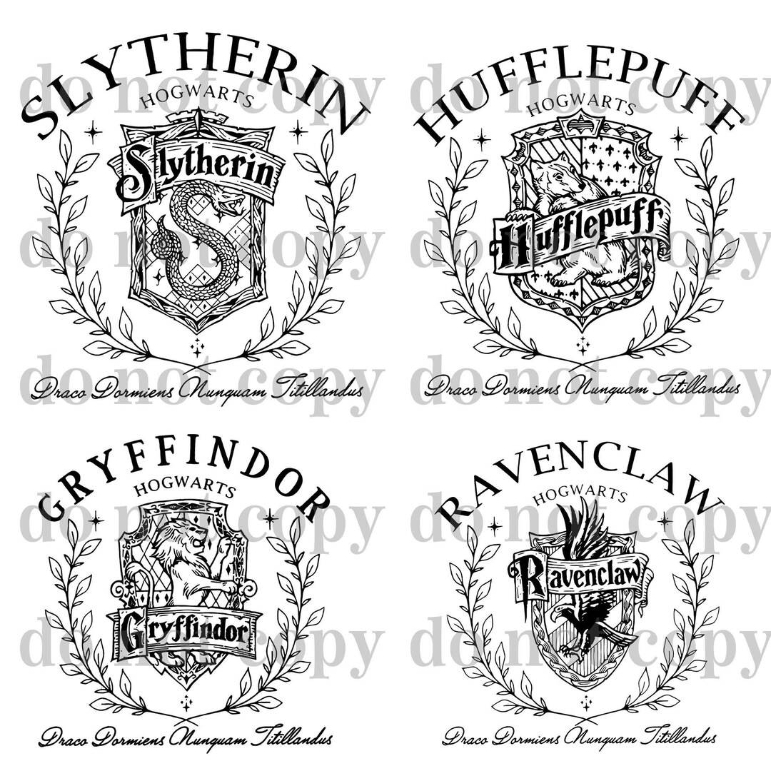 4 Hogwarts House Png Download, Wizarding House Png, HP Inspired Png ...