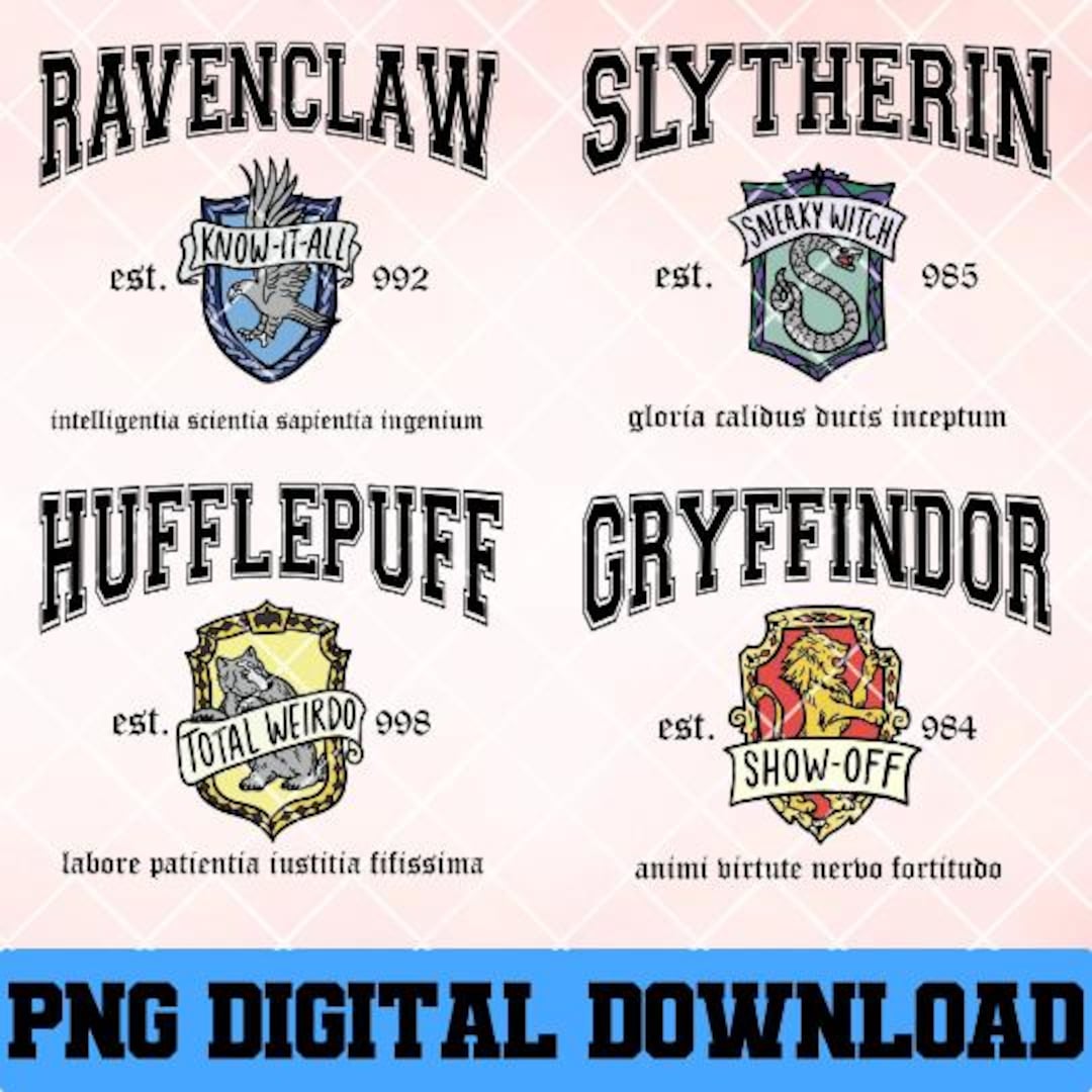 4 Hogwarts House Png Download, Wizarding House Png, HP Inspired Png ...