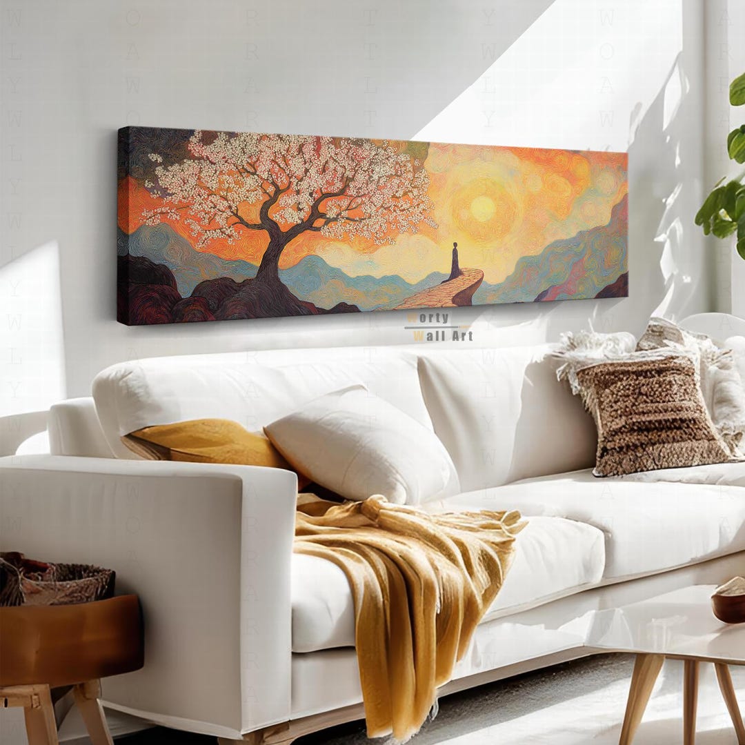 Japanese Sakura Tree Wall Art, Boho Zen Art, Japanese Art Home Decor ...