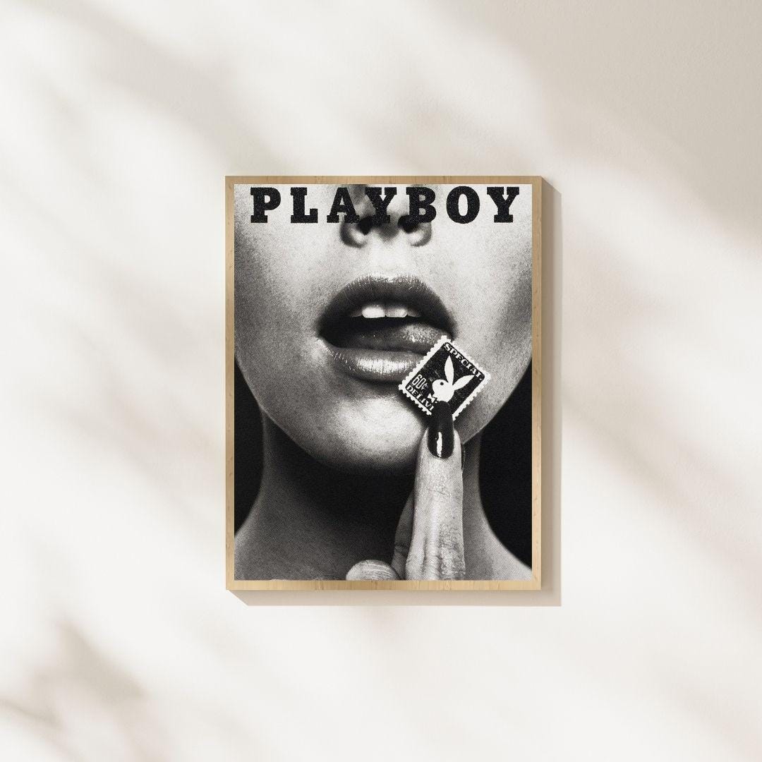 Playboy Wall Art, Playboy Magazine, Playboy Print, Vintage Playboy, Playboy Home Decor, Playboy ...