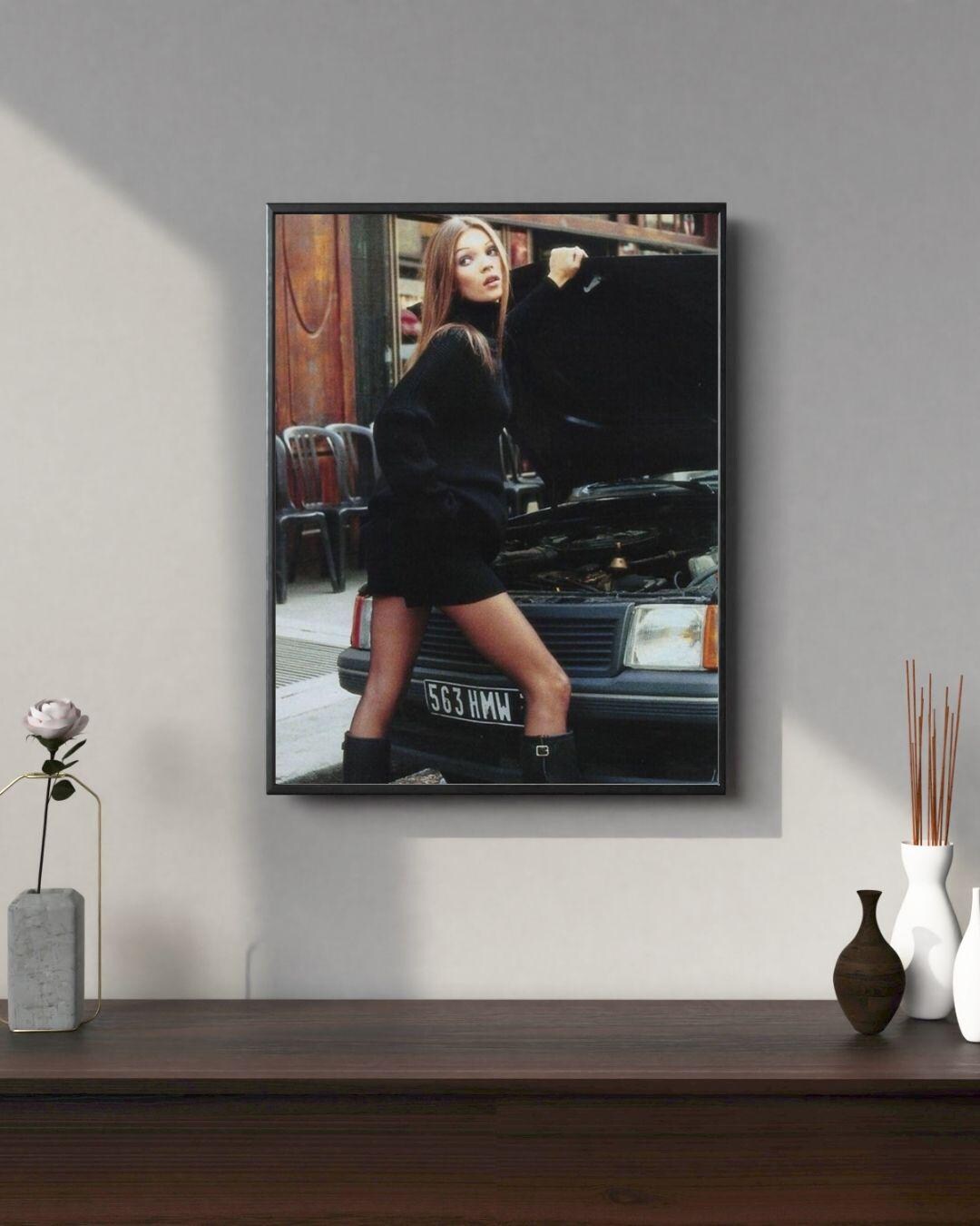 Kate Moss Poster Vogue Wall Art Fashion Poster Girly Print Retro Woman ...