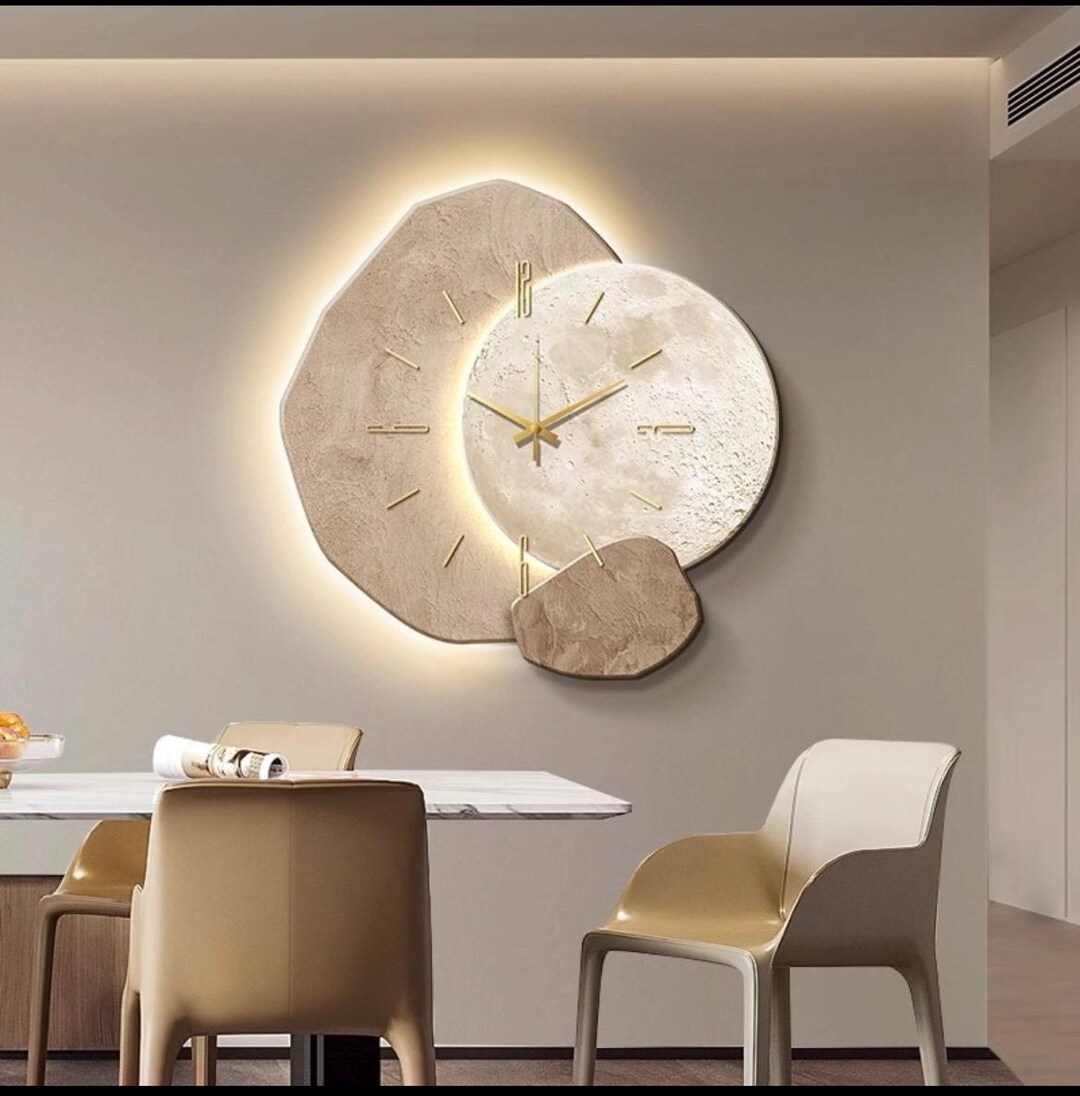 Restaurant Modern Stone Wall Clock - Etsy