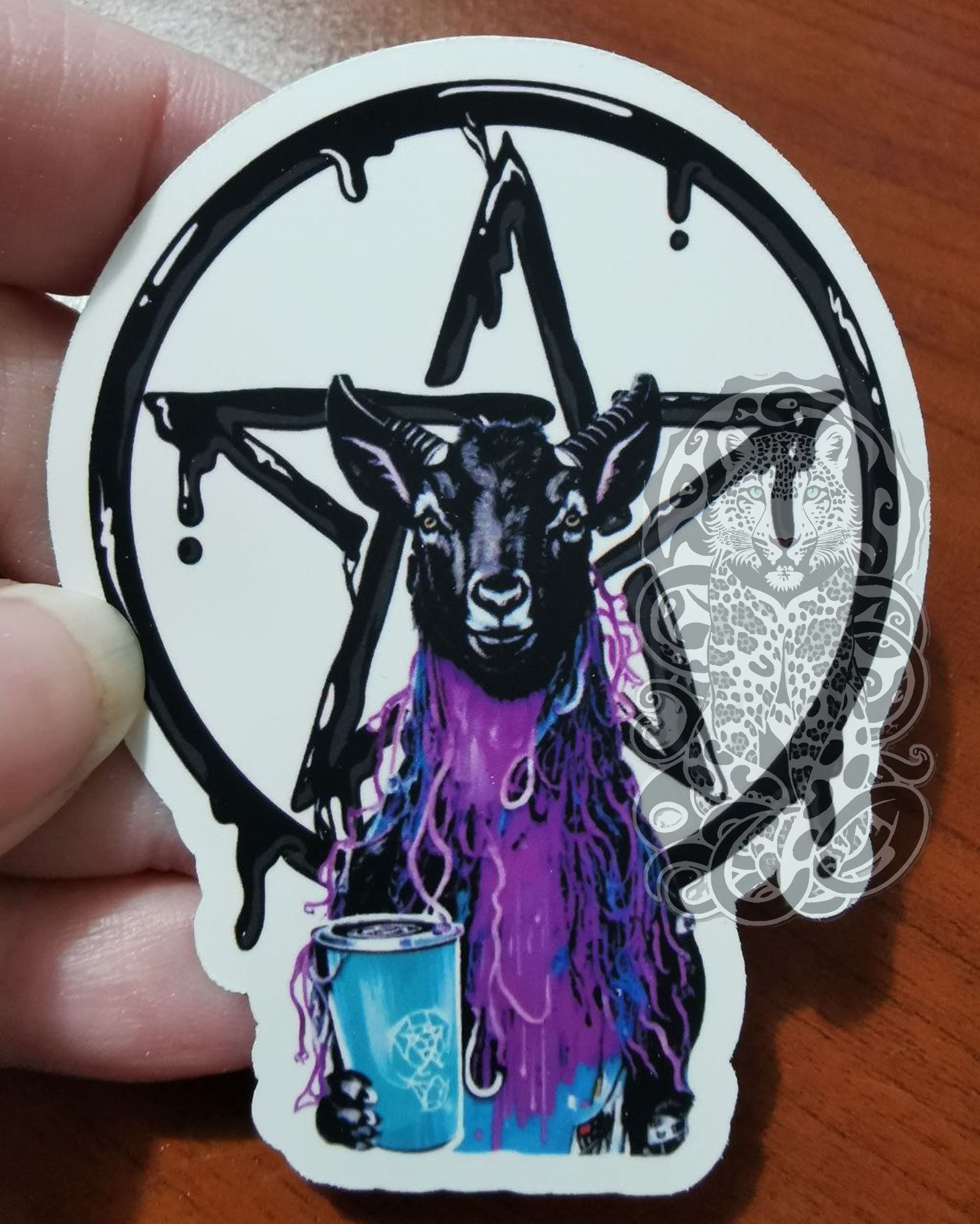 Baphomet Goth Goats and Pentagrams, Full Sticker Set, Digital Download ...