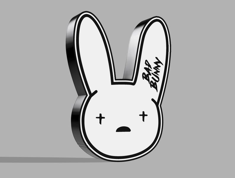 Bad Bunny Logo 3D Printed Lightbox - Etsy