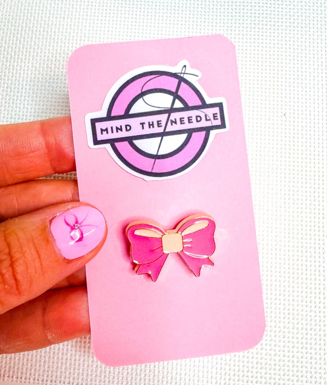 Pink Bow Needle Minder - Etsy