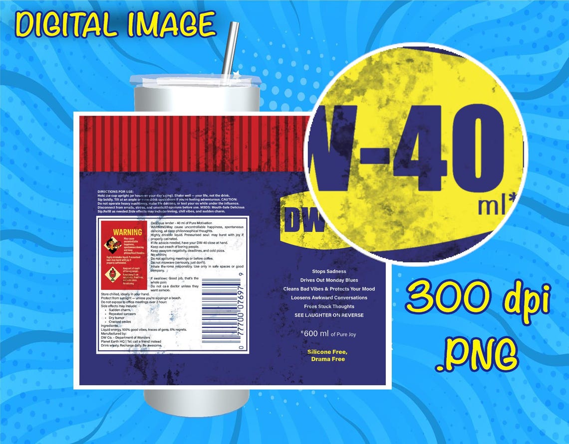 DW-40 Mechanic Tumbler PNG: 20 Oz Skinny Wrap (digital Download) - Etsy