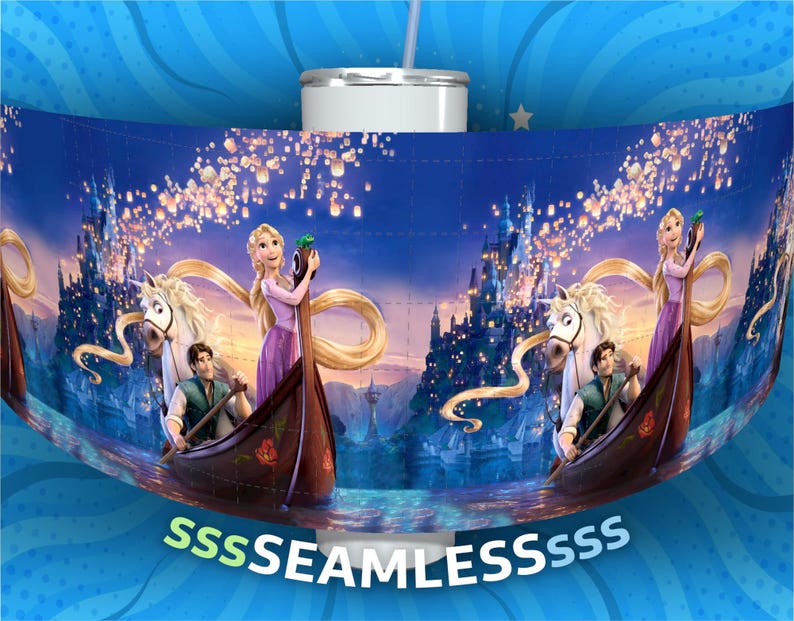 Rapunzel Princess Tumbler Wrap: Seamless Design (digital Download) - Etsy