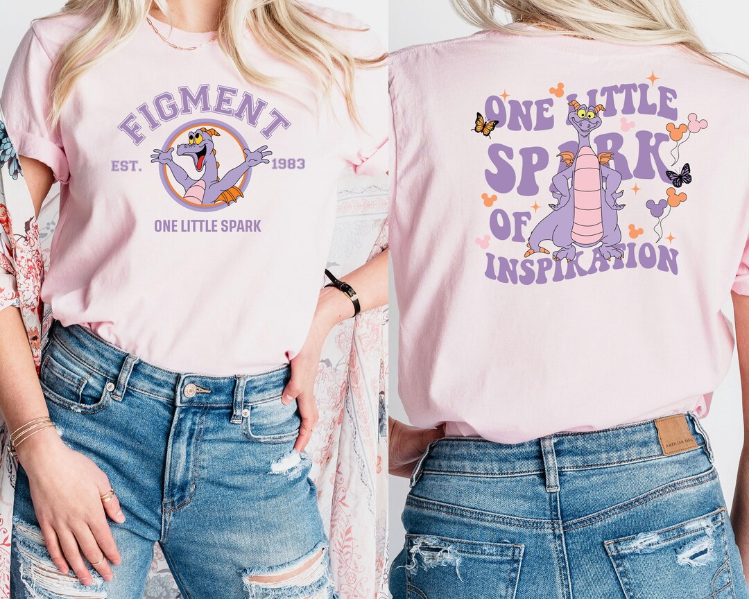 Two-sides Disney Figment T-shirt, Disney Dragon Sweatshirt, Disney ...
