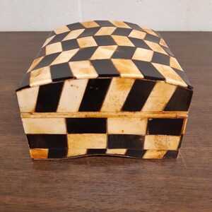 Vintage Checkerboard Decorative Box - Etsy