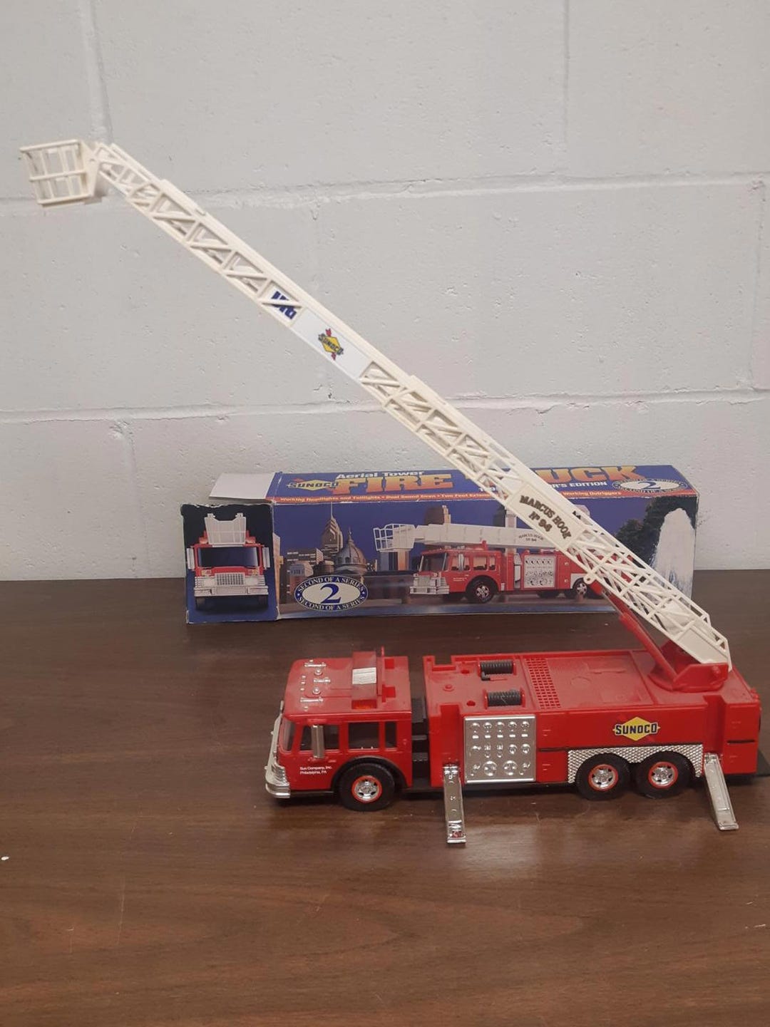Sunoco Fire Truck Toy With Extending Ladder - 1995 Vintage - Etsy