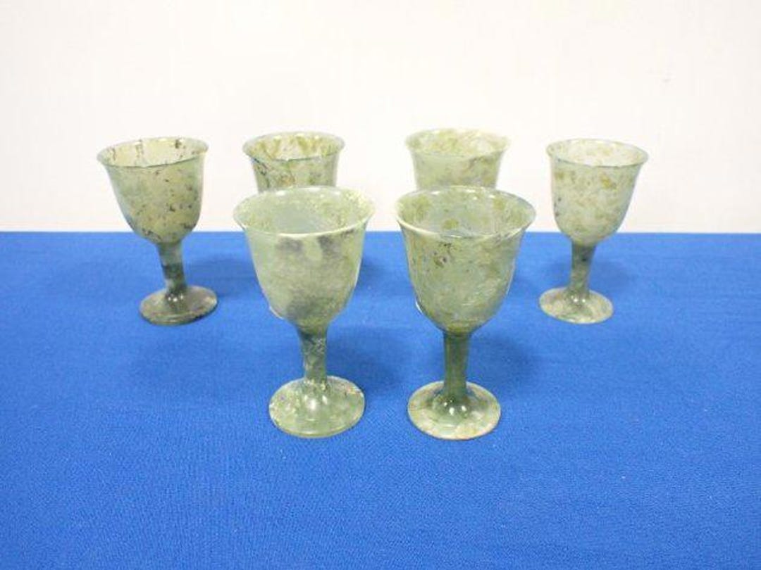 Vintage Jade Goblet Set - 6 Piece - Etsy