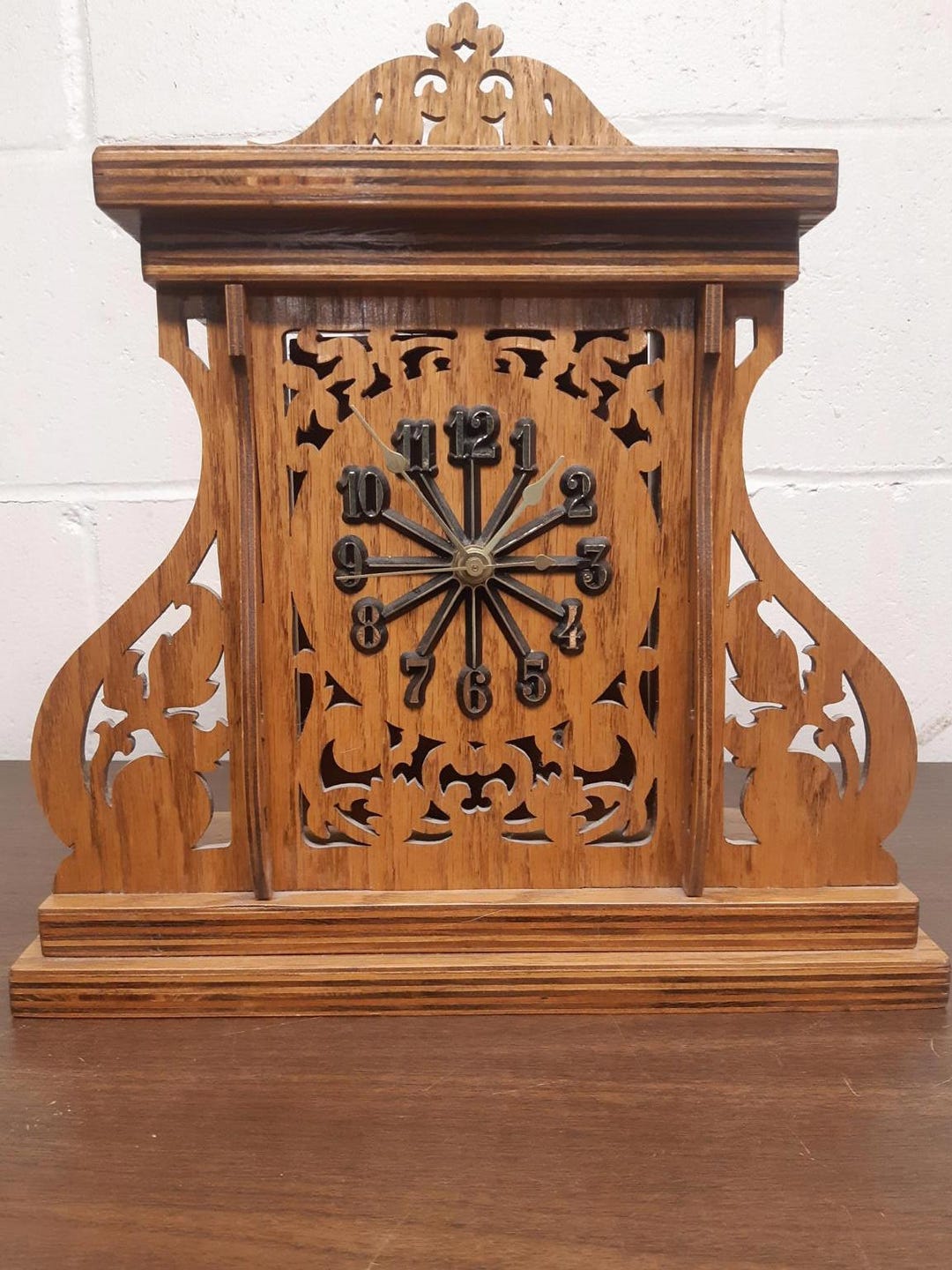 Vintage Handcrafted Wooden Clock - Etsy