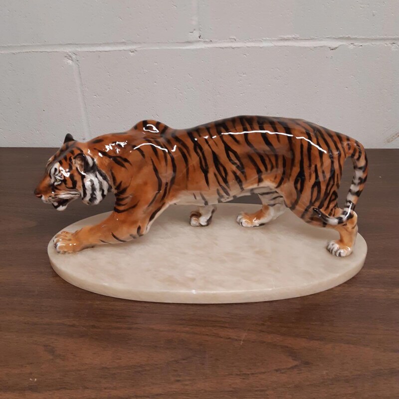 Porcelain Tiger Figurine - Etsy