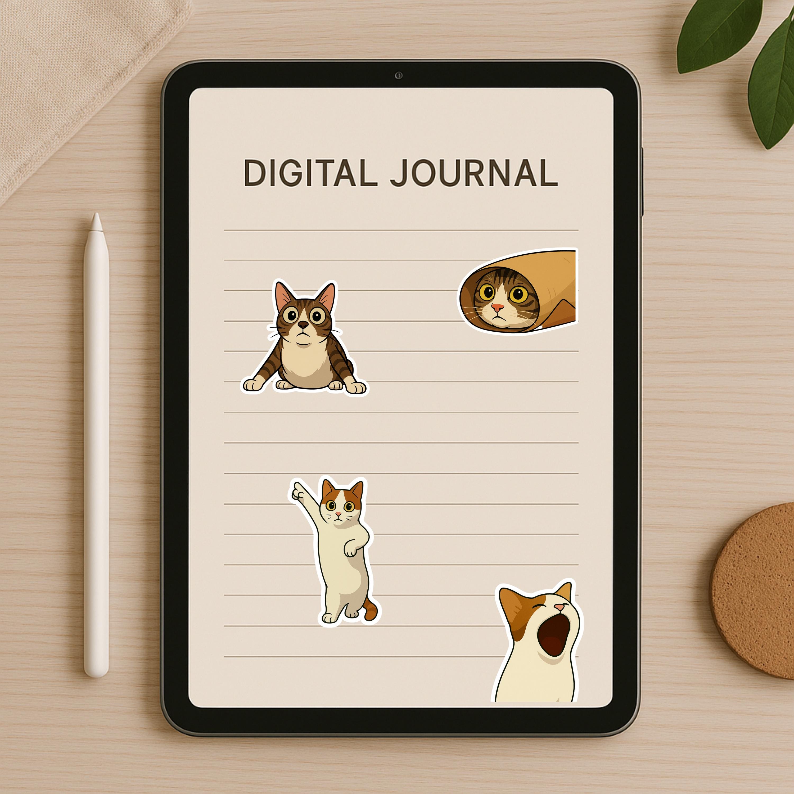 Funny Cat Meme PNG, Trend Cat Sticker Bundle, Cat Memes Emotes Sticker ...