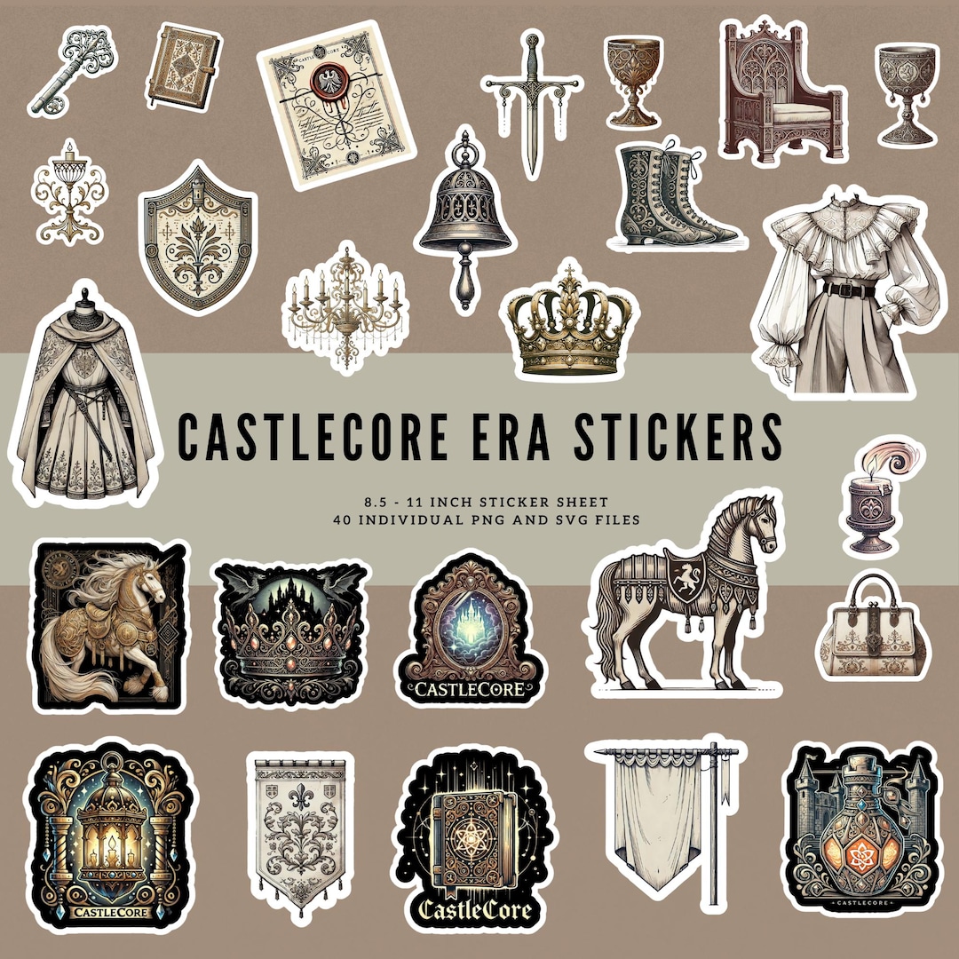 Castle-core, Castlecore Aesthetics, Castlecore Stickers, Medieval ...