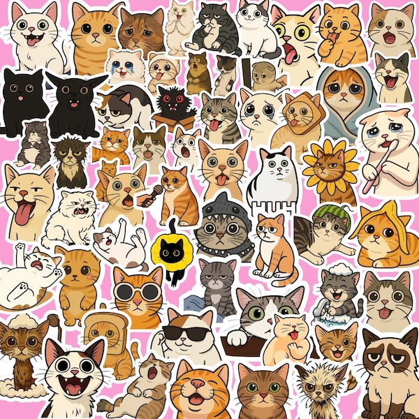 Gato stickers - Etsy México