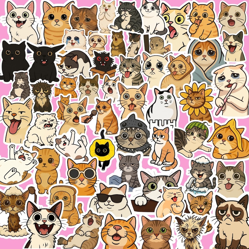 Gatos stickers - Etsy México
