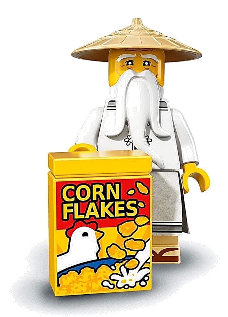 LEGO Ninjago Movie Master Wu Minifigure (71019) W/ Corn Flakes Box ...
