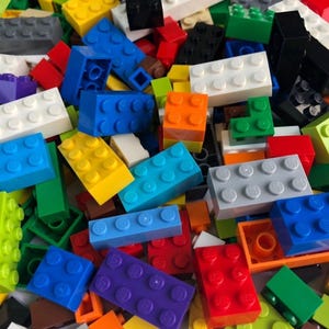 LEGO Blocks Only Assorted Sizes & Colors - 100 Piece Count - Etsy
