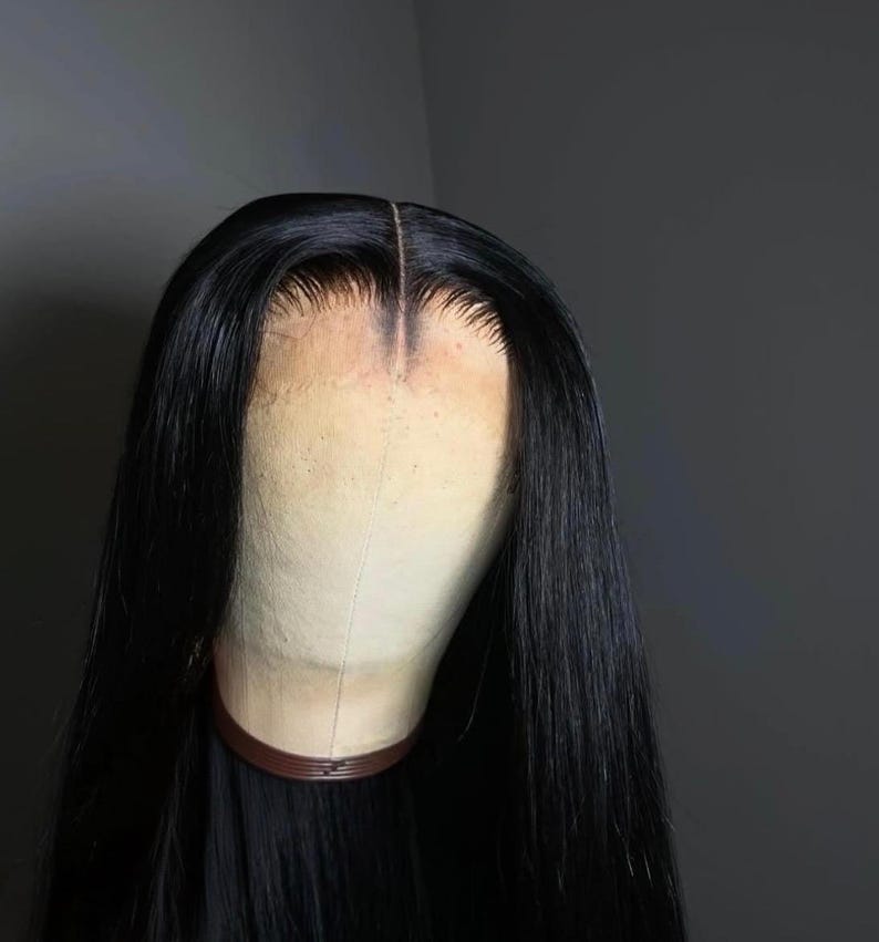 Brazilian Black Straight Human Hair Wig: 13x6 Lace Front, Bleached ...