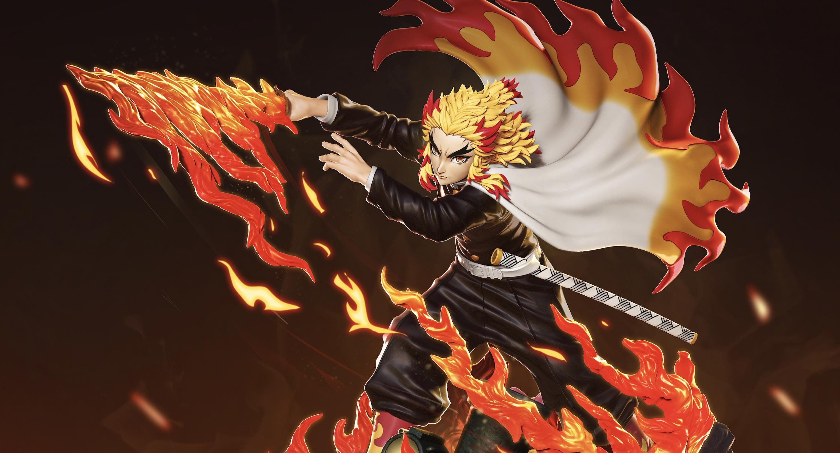Rengoku Demon Slayer Flames 3d Print Files STL High Quality - Etsy