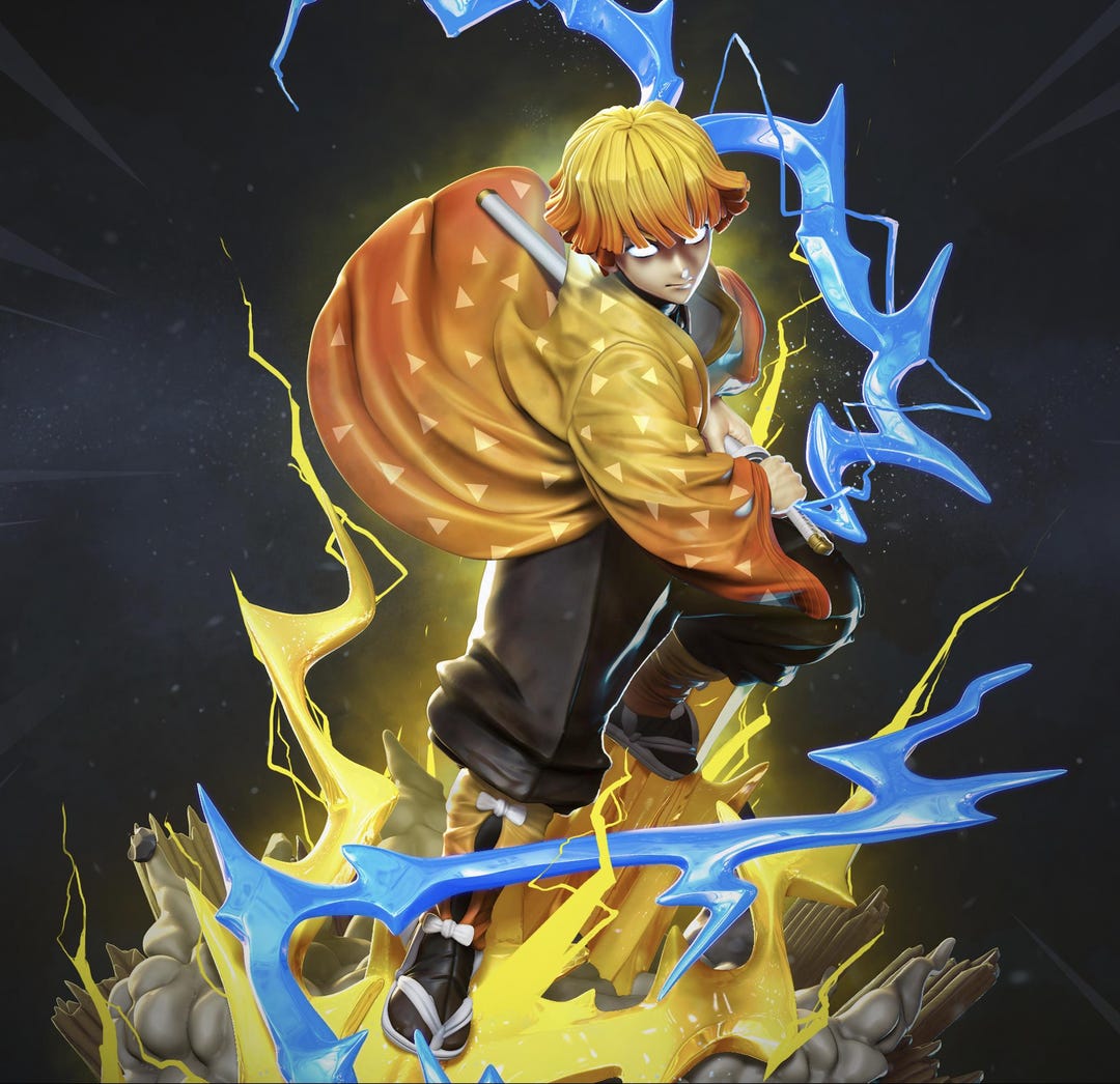 Zenitsu Demon Slayer 3d Print STL Files High Quality - Etsy