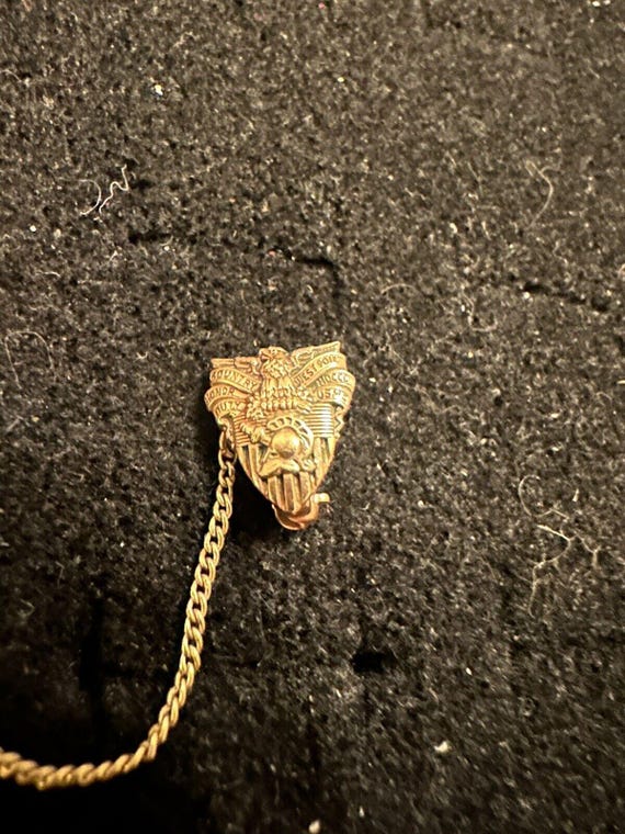 1966 USMA West Point Class Pin - 10k Gold Diamonds Pe… - Gem