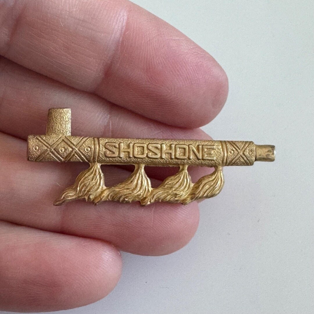Sterling Silver Shoshone Indian Peace Pipe Pin Tienson Mfg Co Skeet - Etsy